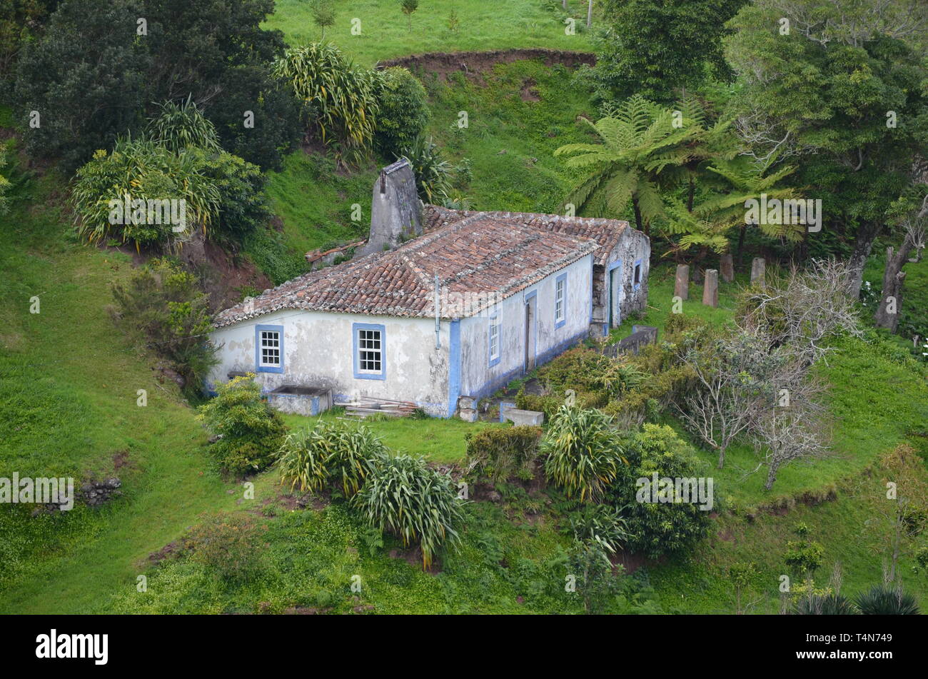 Traditional houses and rural landscapes in Santa Barbara, a small ...