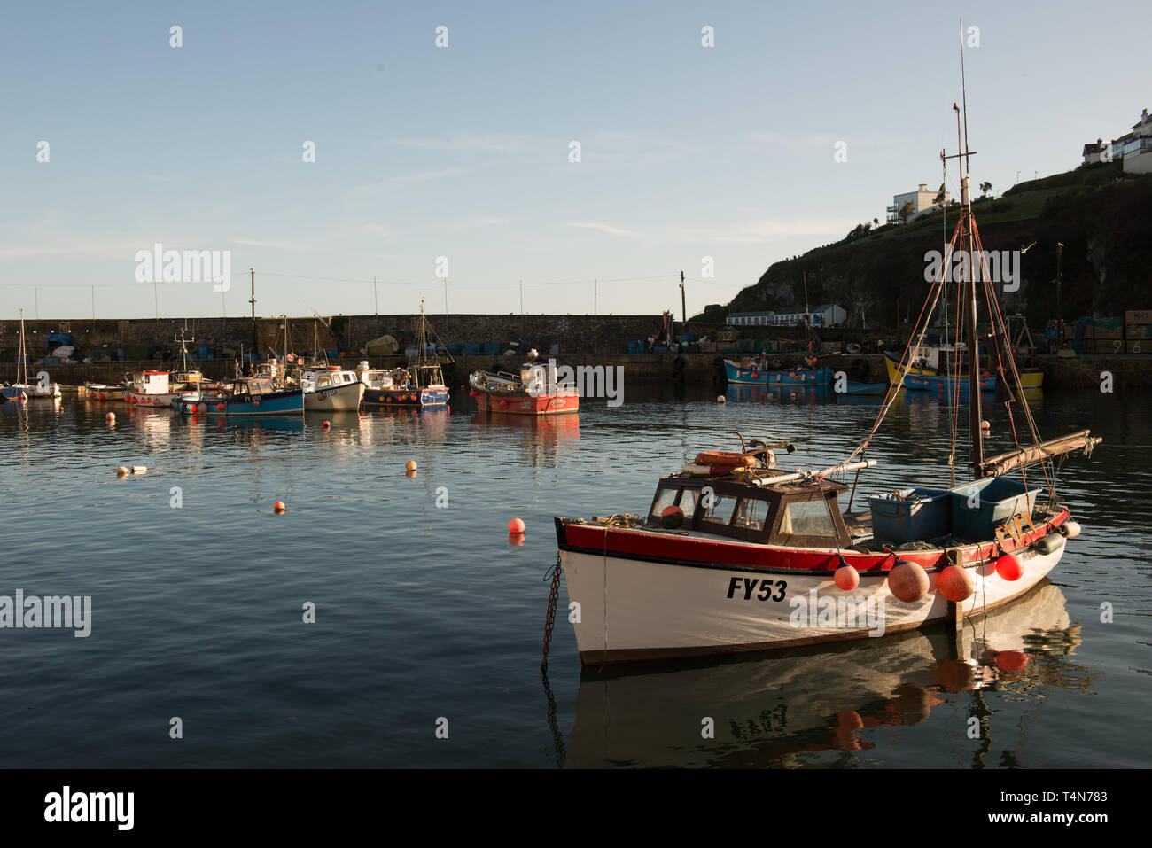 Boat Mousehole Harbour, Cornwall Stock Photo - Alamy