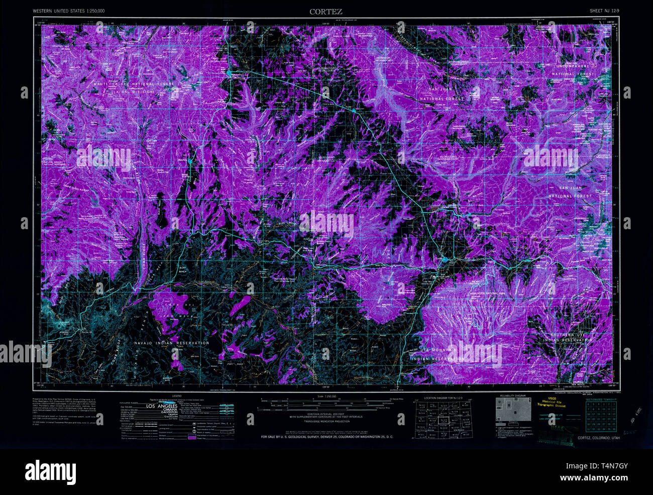 Cortez colorado map hi-res stock photography and images - Alamy