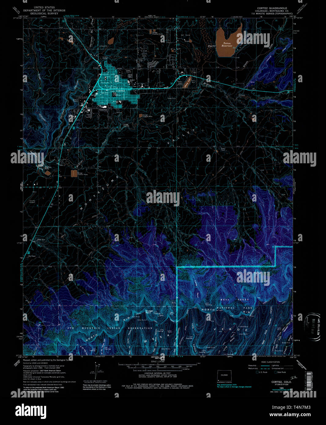 Cortez colorado map hi-res stock photography and images - Alamy
