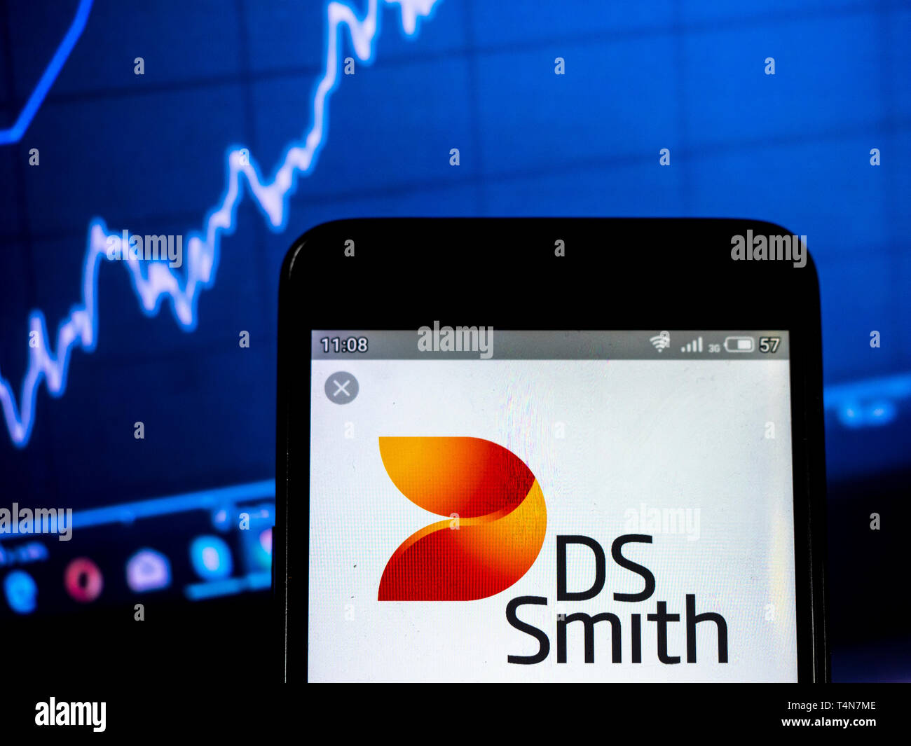 In this photo illustration a DS Smith plc logo seen displayed on a ...