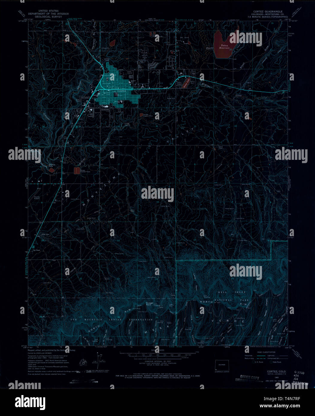 Cortez colorado map hi-res stock photography and images - Alamy