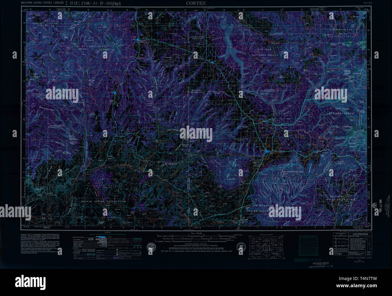 Cortez colorado map hi-res stock photography and images - Alamy