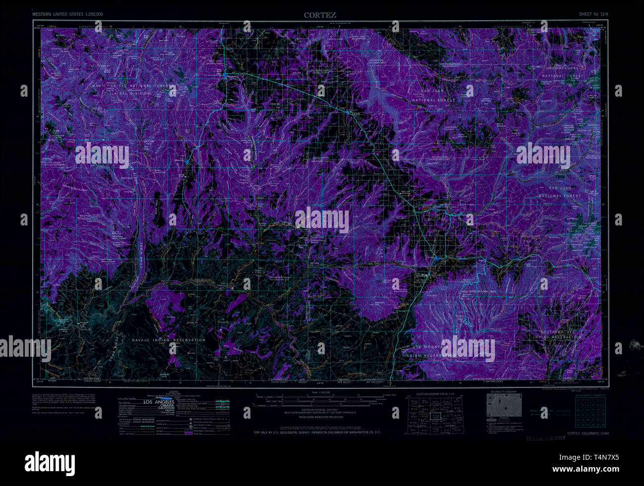 Cortez colorado map hi-res stock photography and images - Alamy