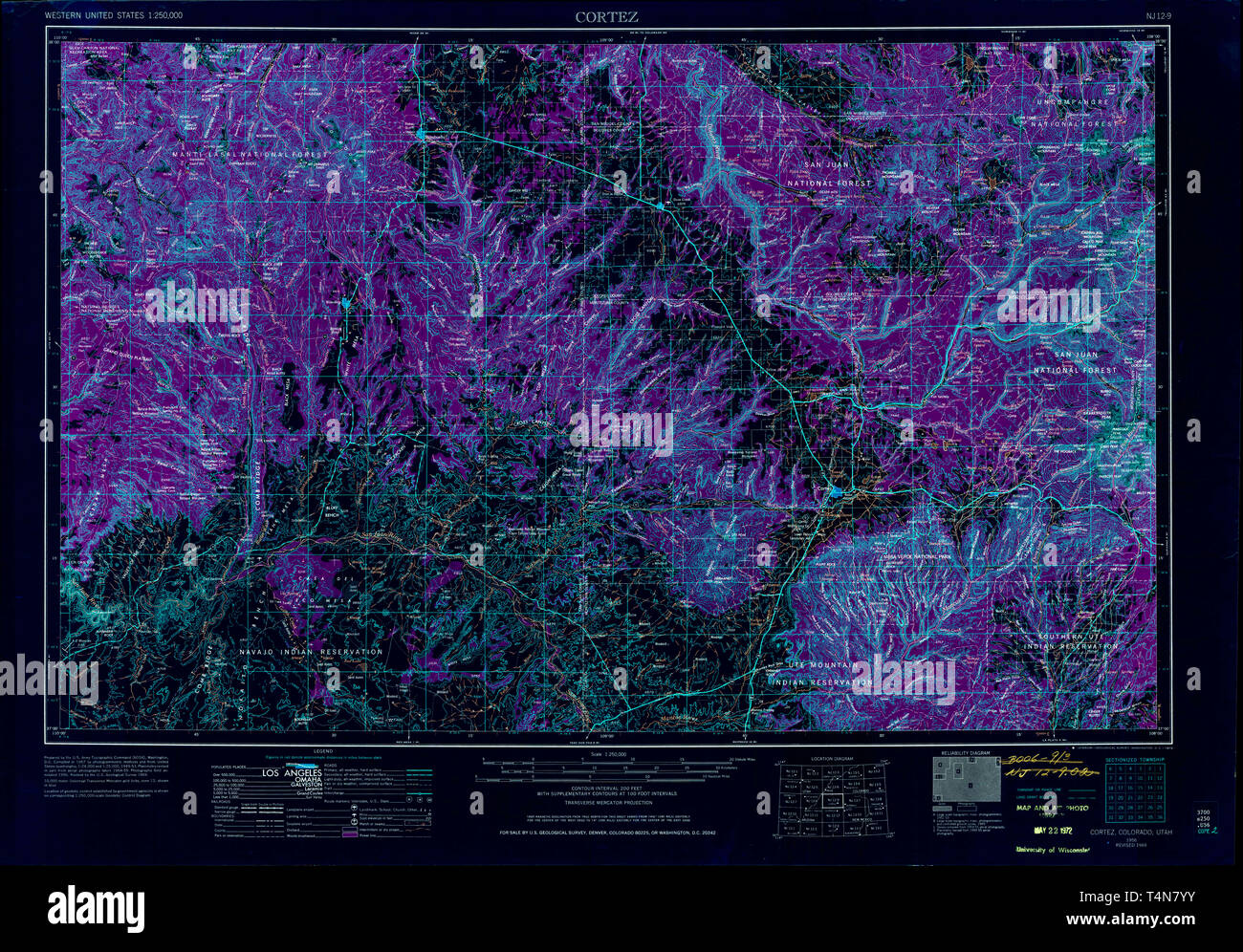 Cortez colorado map hi-res stock photography and images - Alamy