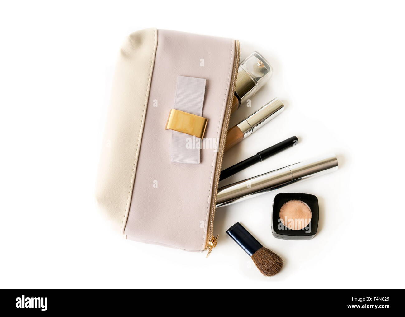 Cosmetics objects in the bag Stock Photo - Alamy