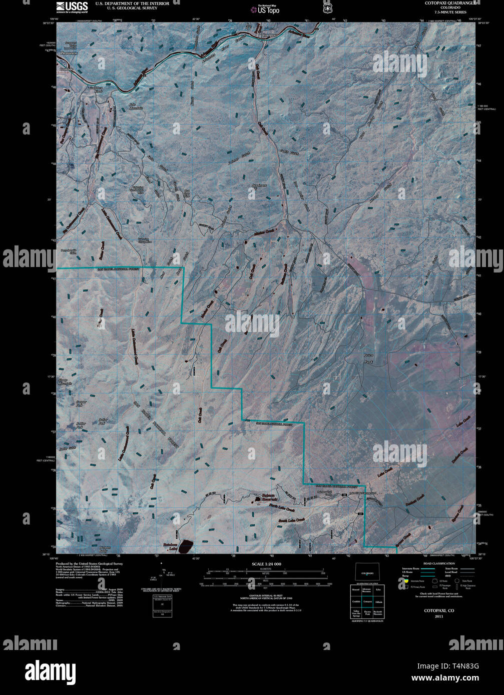 Cotopaxi map hi-res stock photography and images - Alamy