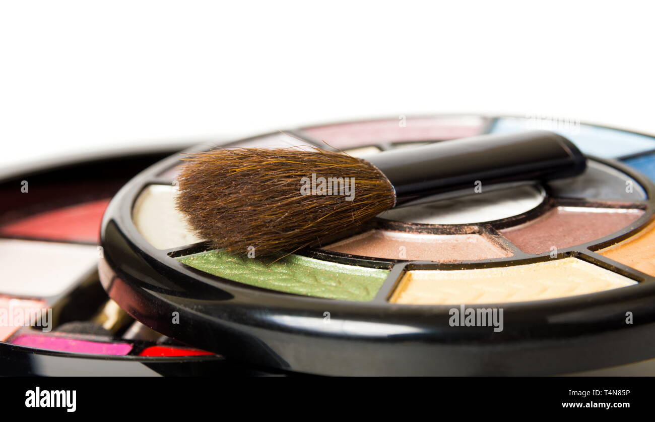 Cosmetics objects on white Stock Photo - Alamy