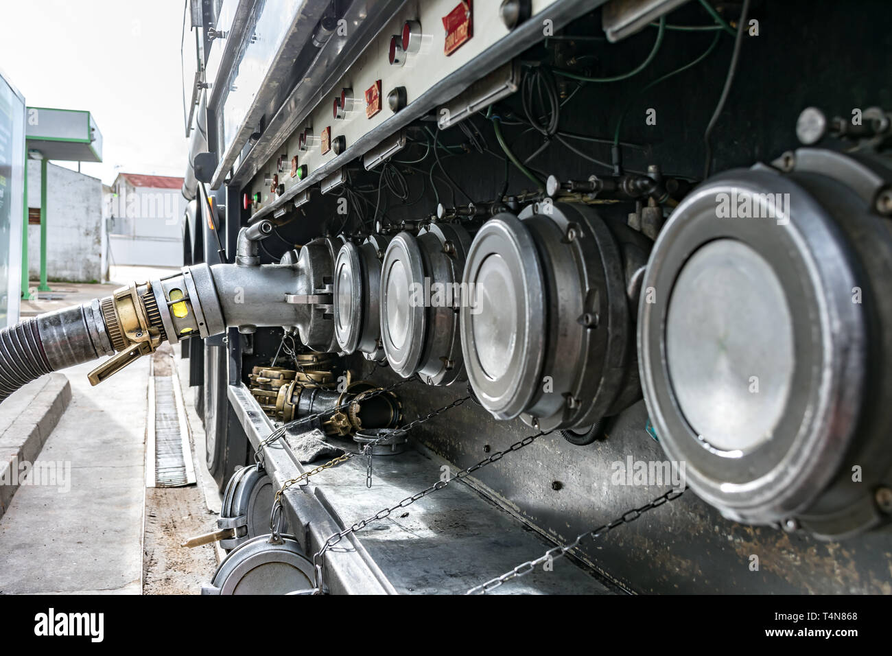 Fuel tanker truck Stock Photo - Alamy