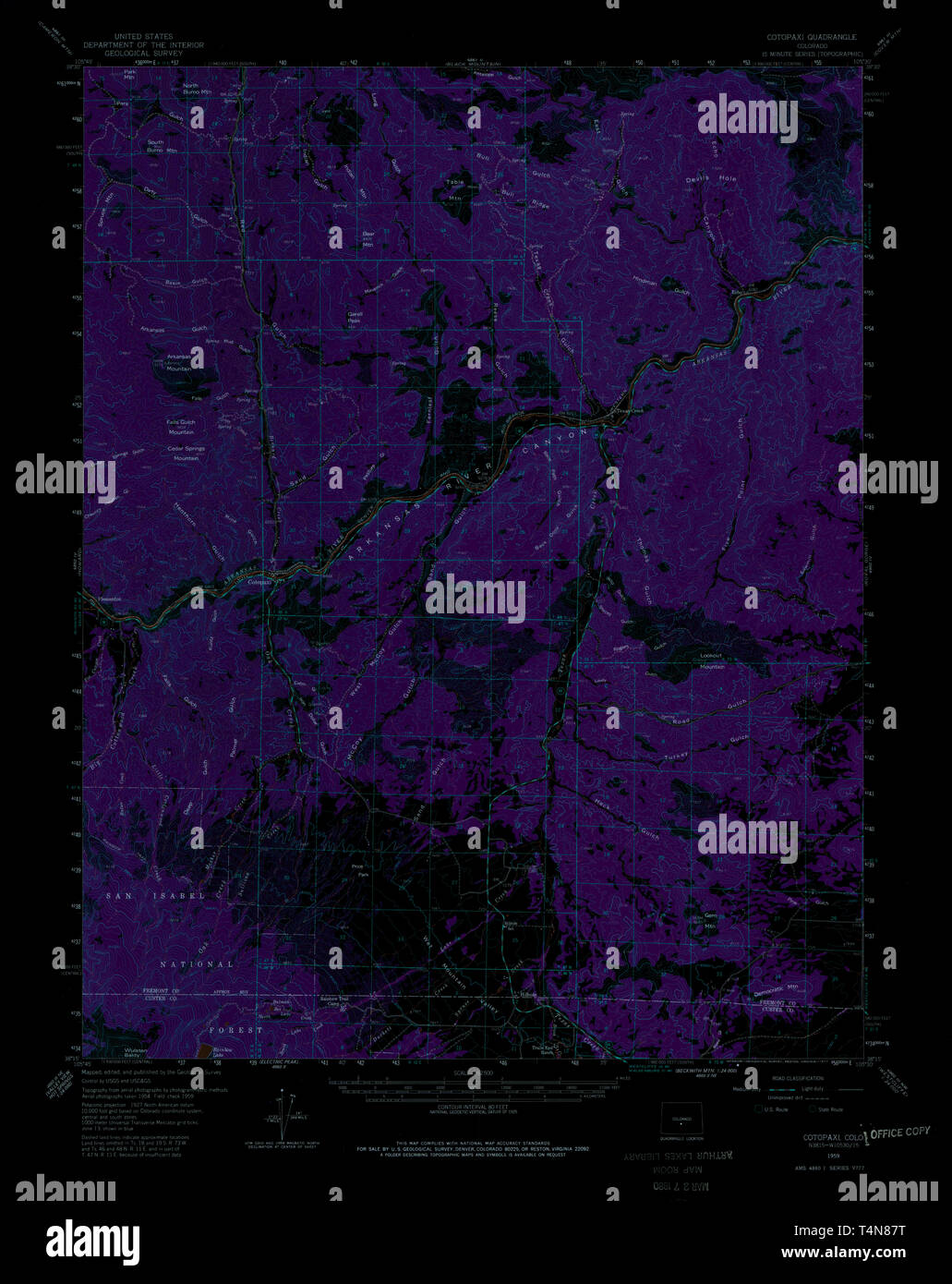 Topographic map cotopaxi hi-res stock photography and images - Alamy