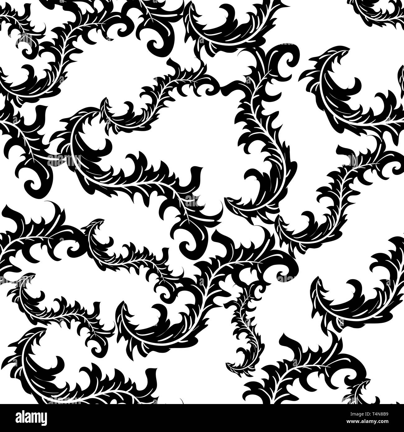 Abstract seamless vector texture with black pattern Stock Vector Image ...