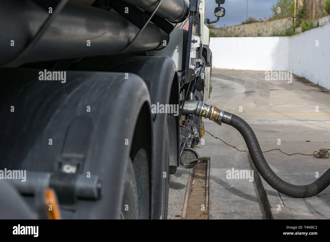 Fuel tanker truck Stock Photo - Alamy