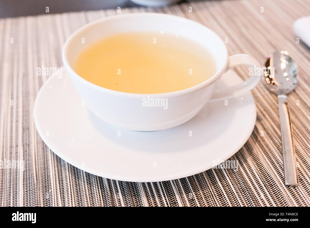 Healthy nutrition, relax and detox concept - Green herbal tea in a ...