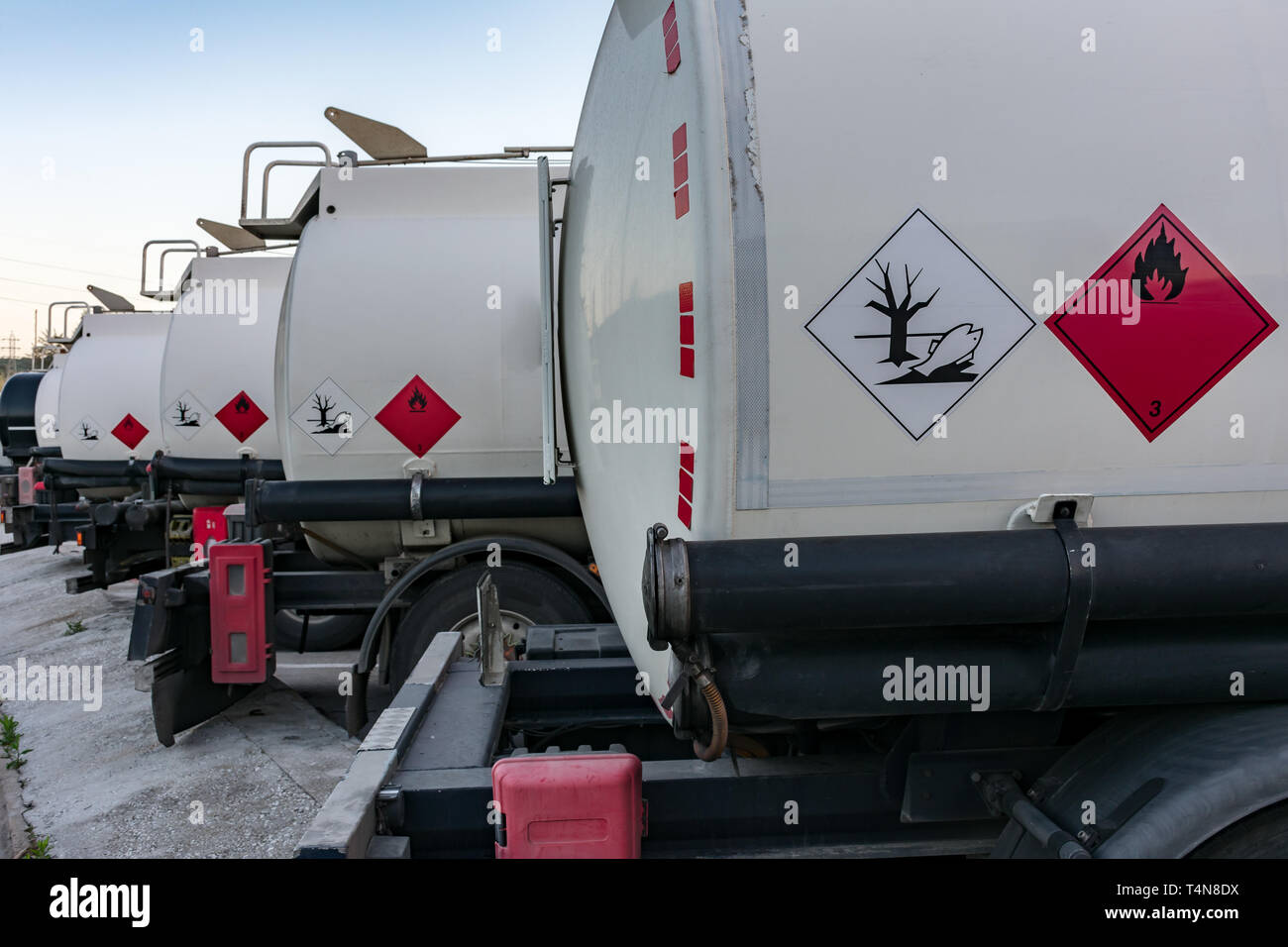 Fuel tanker truck Stock Photo - Alamy
