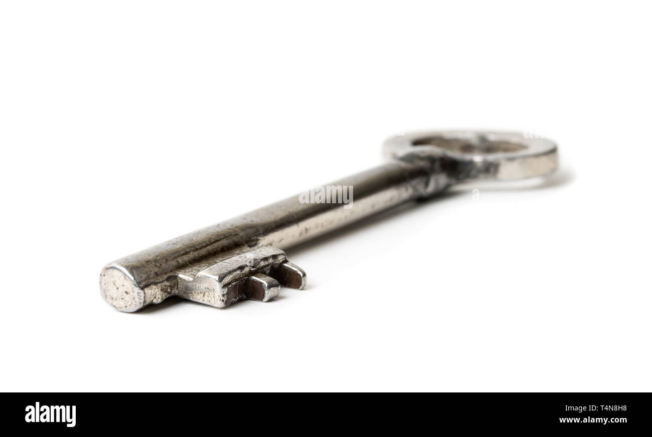 Old iron keys on the white Stock Photo - Alamy