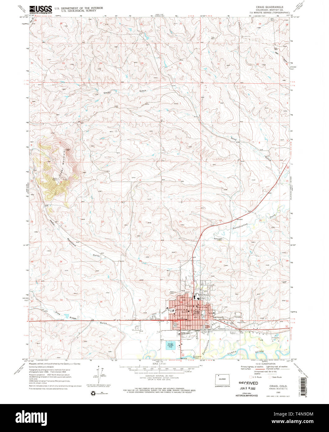 Craig colorado map Cut Out Stock Images & Pictures - Alamy