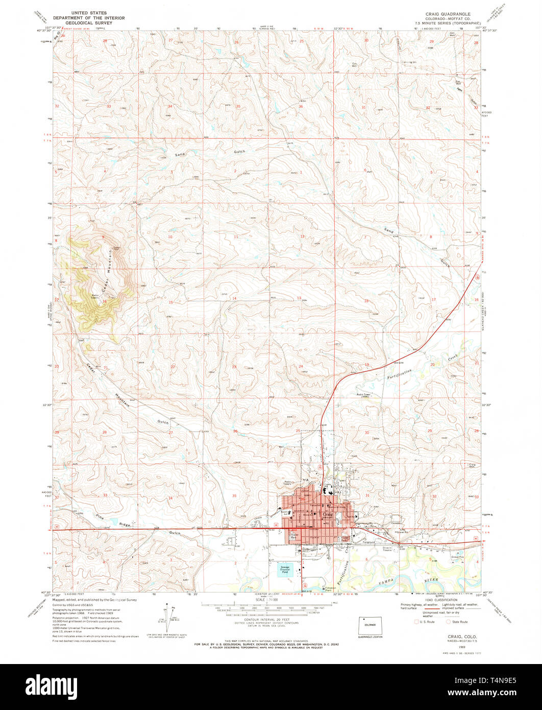 Craig colorado map hi-res stock photography and images - Alamy