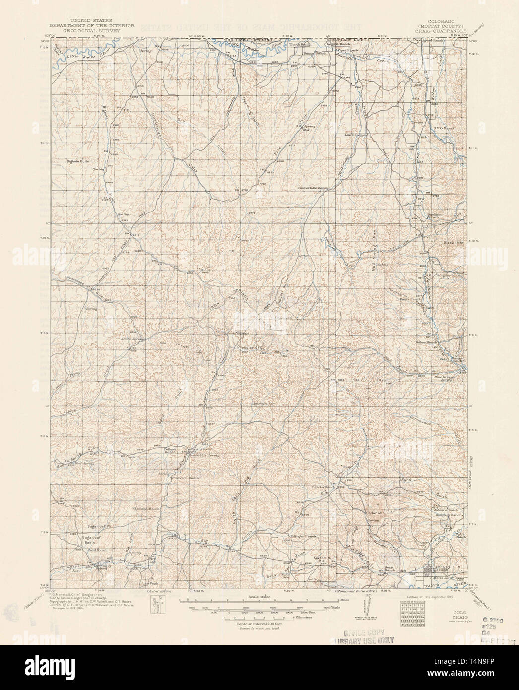 Craig colorado map hi-res stock photography and images - Alamy