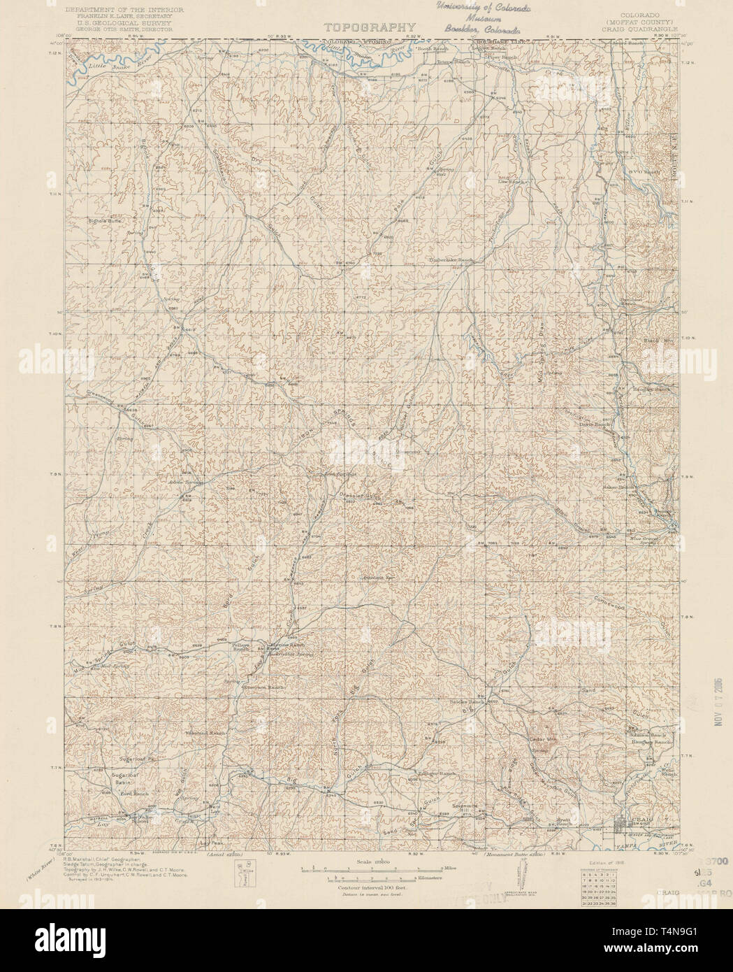 Craig colorado map hi-res stock photography and images - Alamy