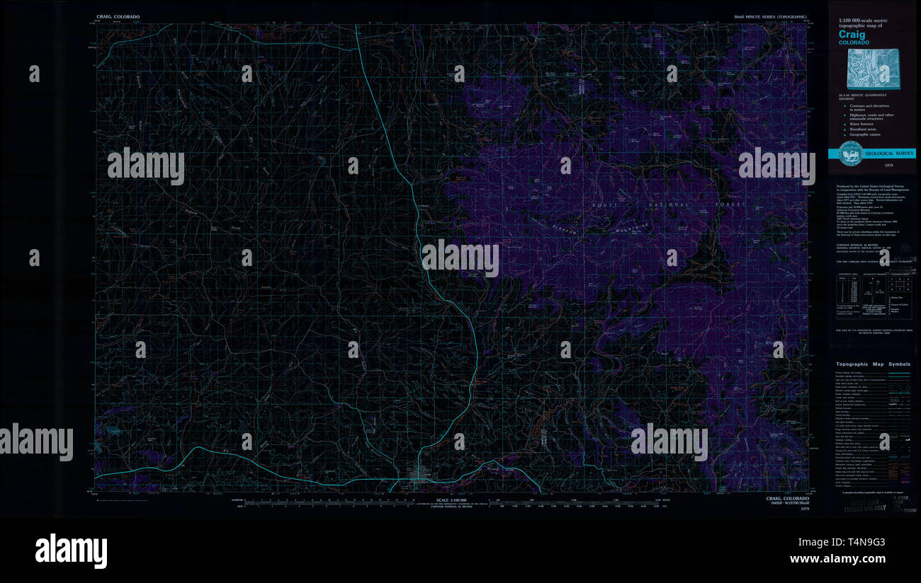 Craig colorado map hi-res stock photography and images - Alamy