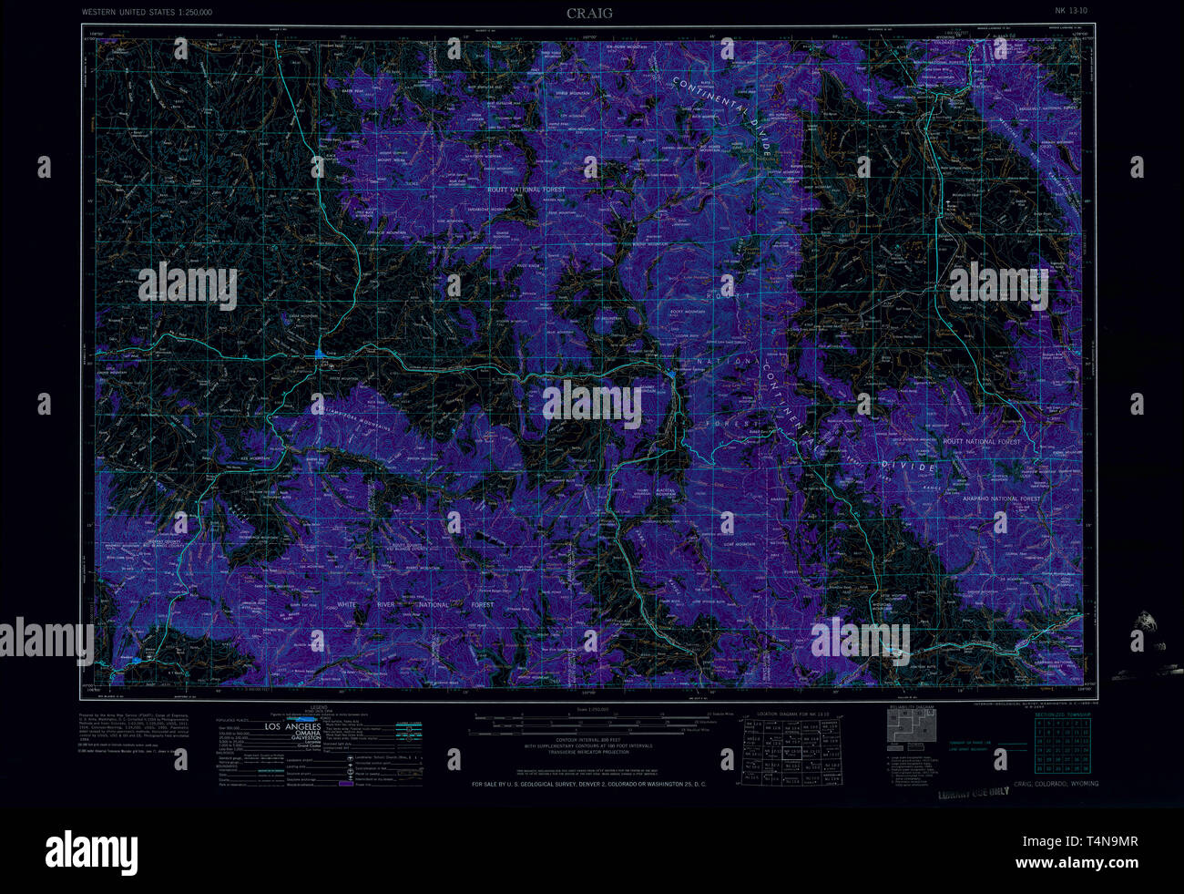 Craig colorado map hi-res stock photography and images - Alamy