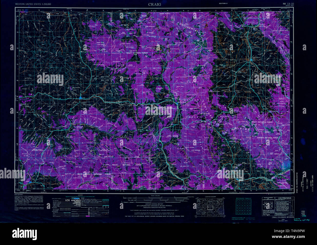 Craig colorado map hi-res stock photography and images - Alamy