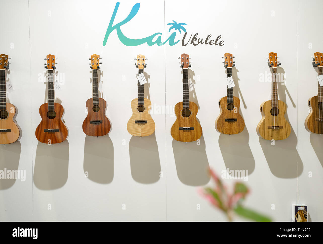 Frankfurt am Main, Germany - April 2nd 2019: Instruments at Musikmesse ...