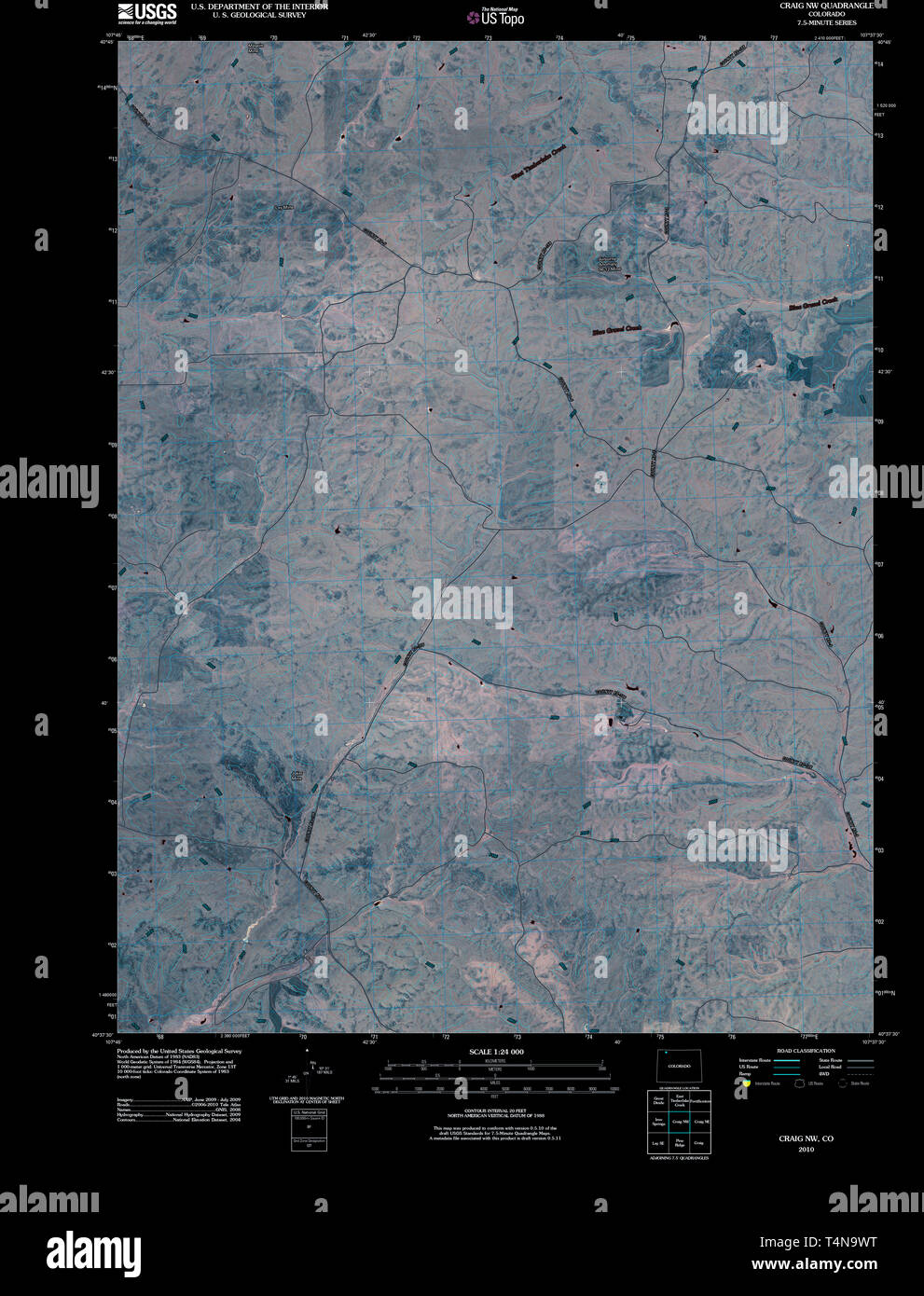 Craig colorado map hi-res stock photography and images - Alamy