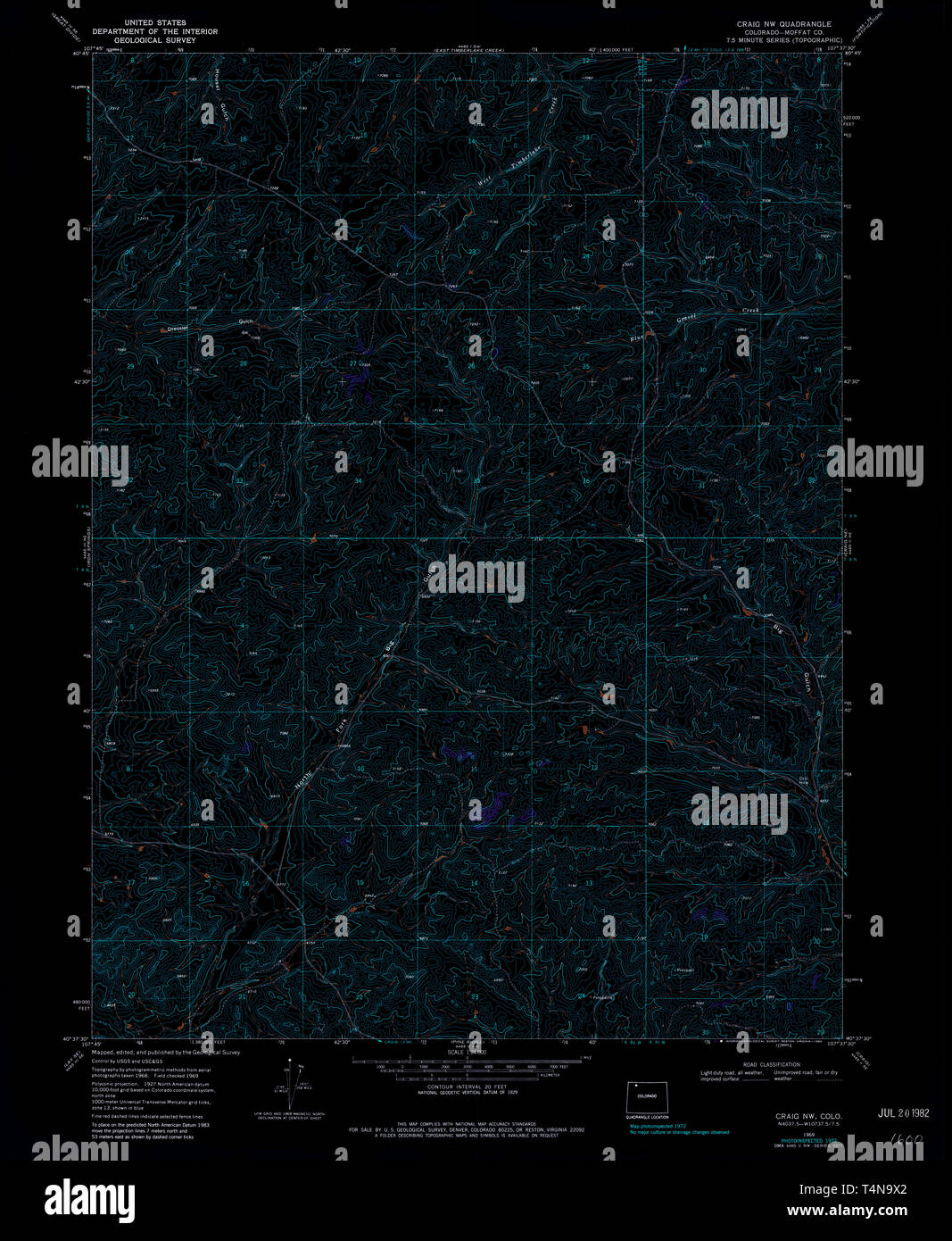 Craig colorado map hi-res stock photography and images - Alamy