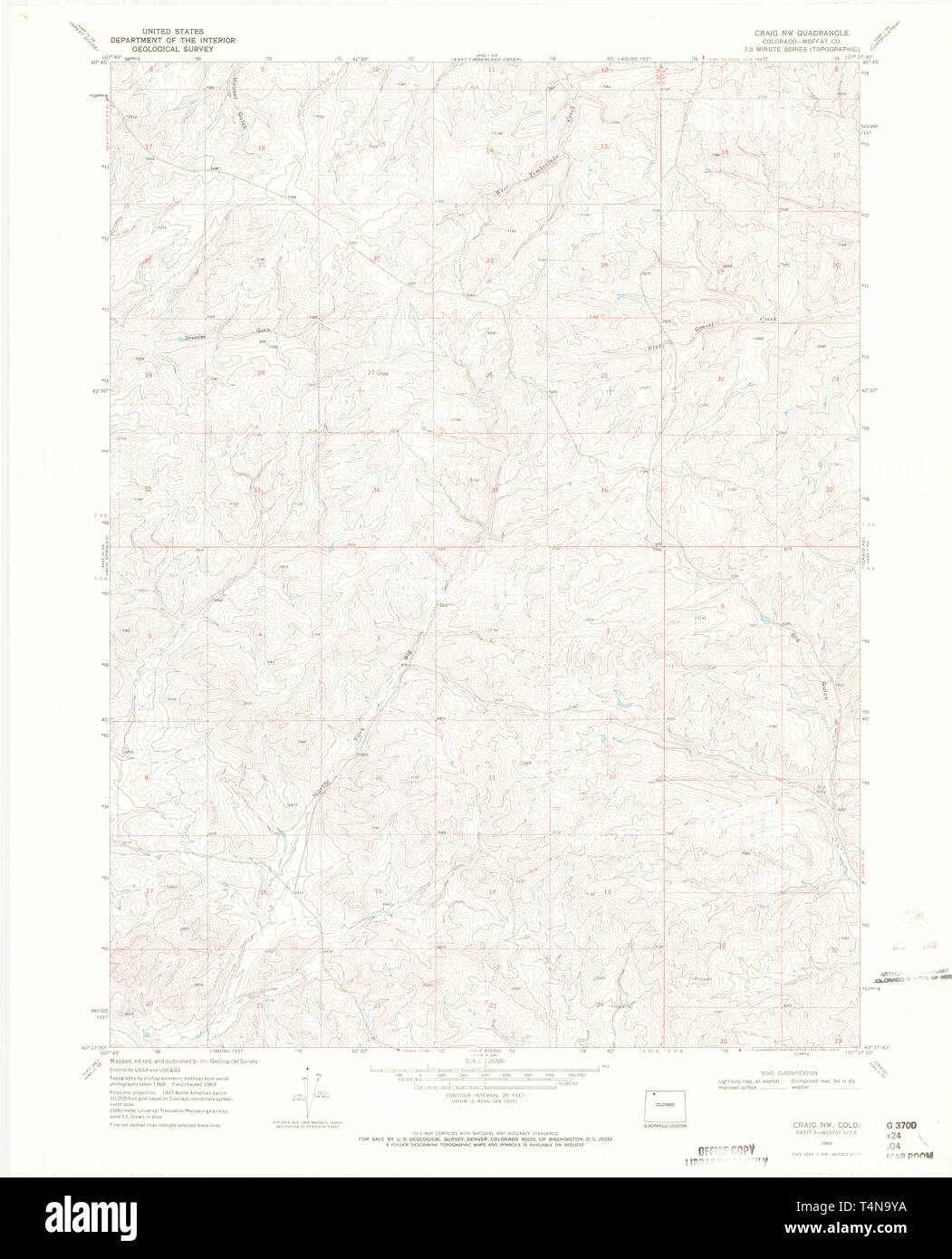 Craig colorado map hi-res stock photography and images - Alamy