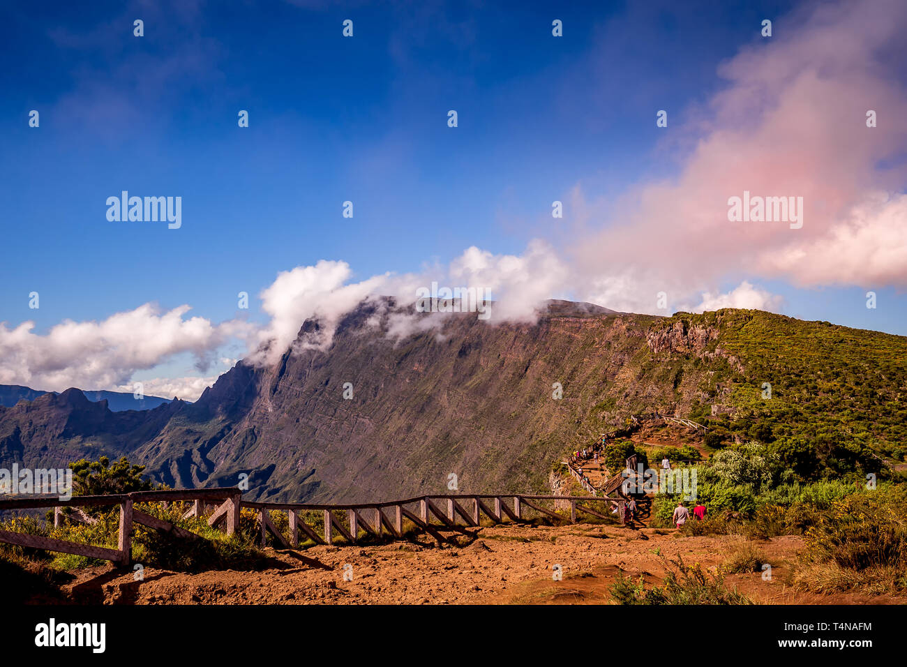 PITON MAIDO, LA REUNION, FRANCE, APRIL 30 : Mafate circus from ...