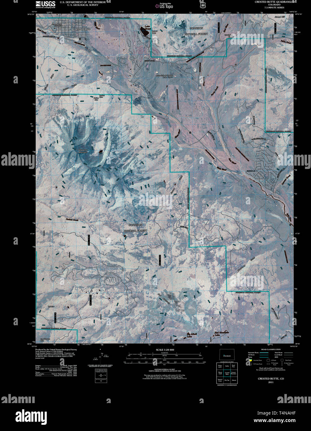 Map of crested butte hi-res stock photography and images - Alamy