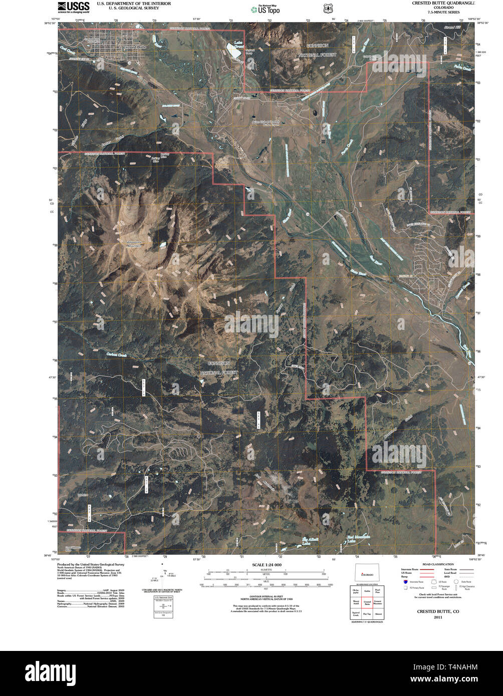 Map of crested butte hi-res stock photography and images - Alamy