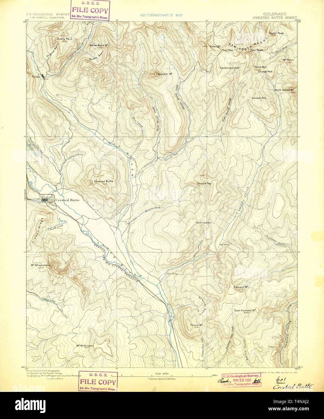Map of crested butte hi-res stock photography and images - Alamy