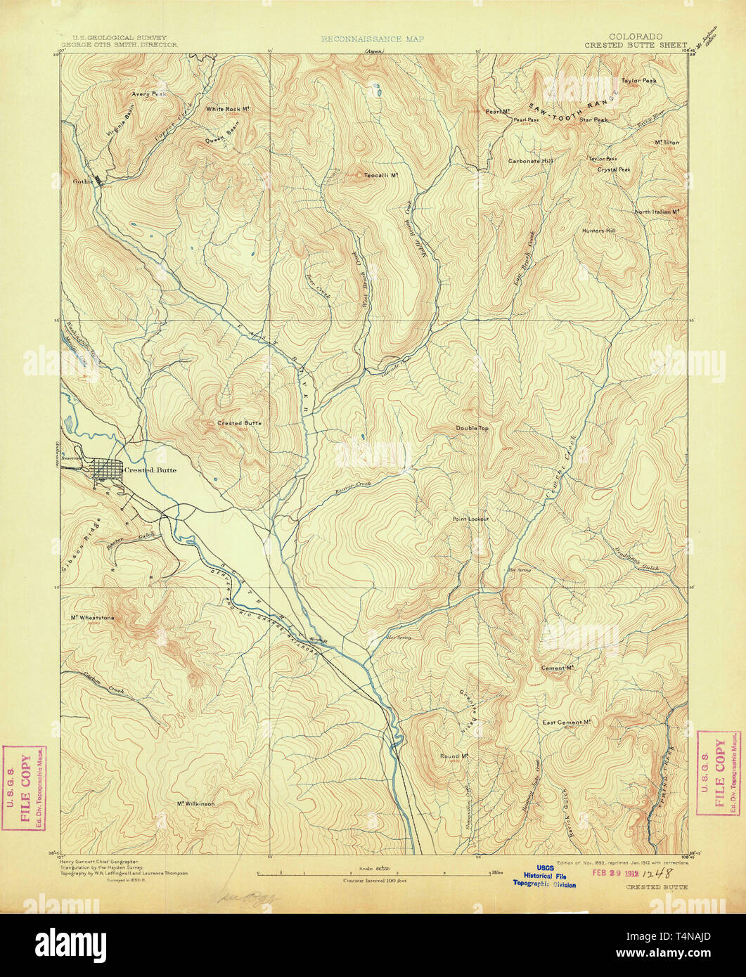 Map of crested butte hi-res stock photography and images - Alamy