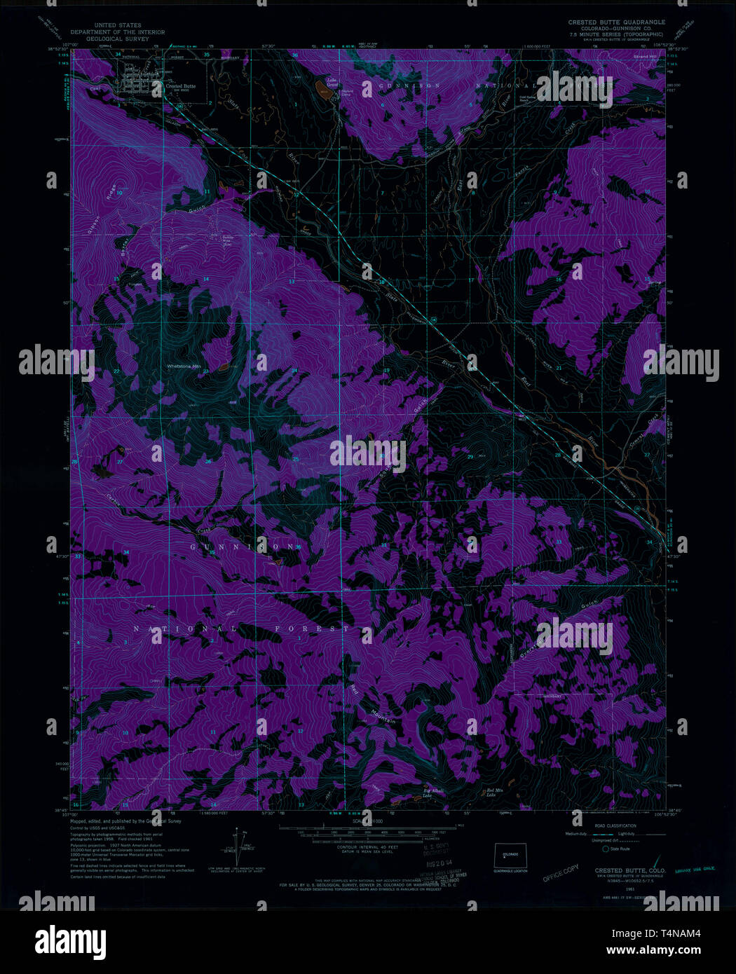 Map of crested butte hi-res stock photography and images - Alamy