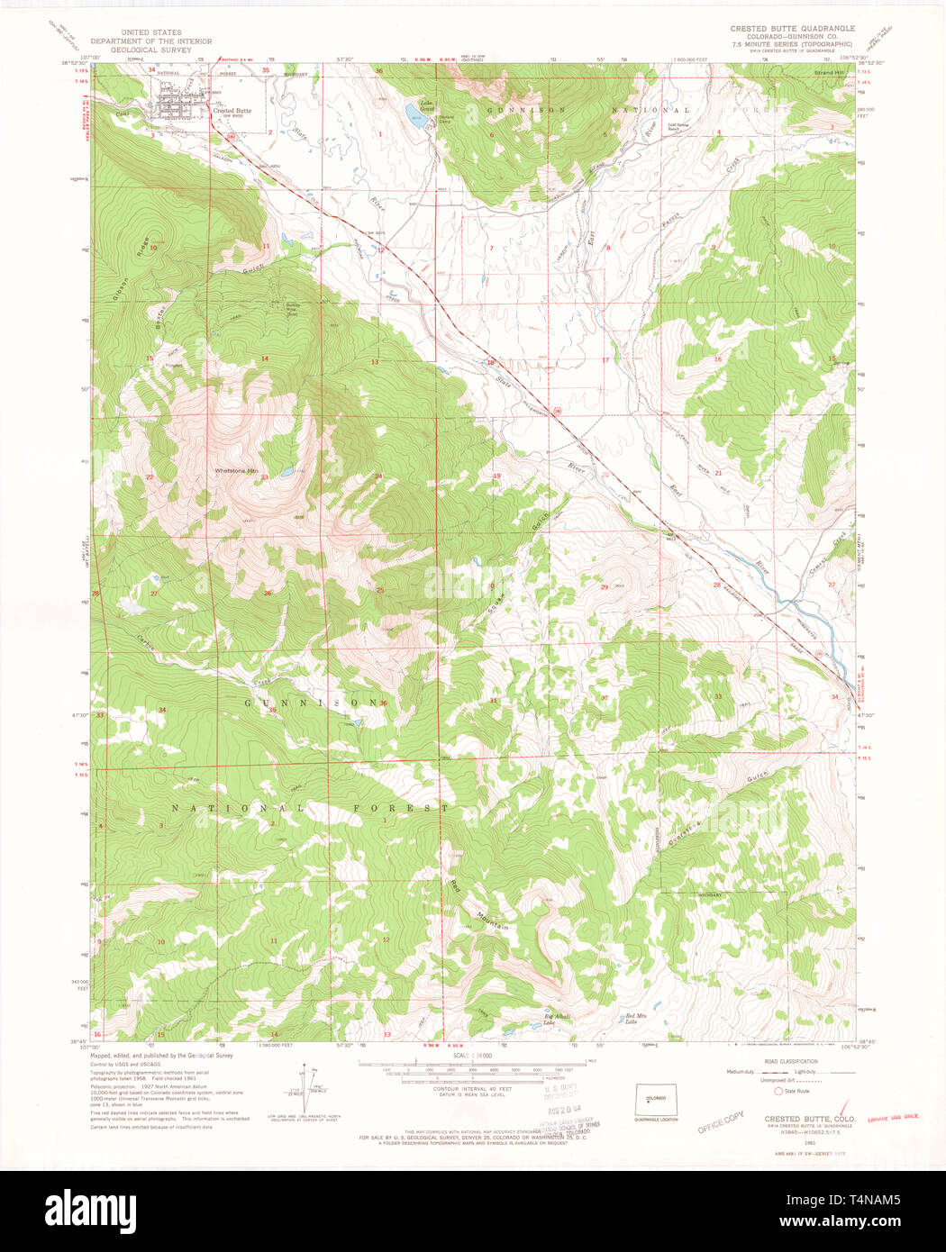 Map of crested butte hi-res stock photography and images - Alamy