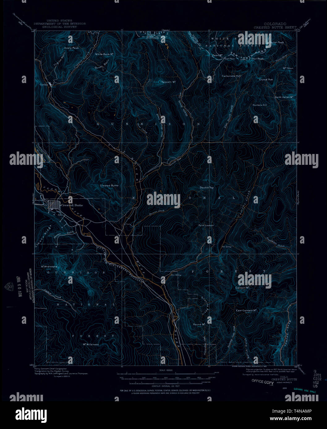 Map of crested butte hi-res stock photography and images - Alamy