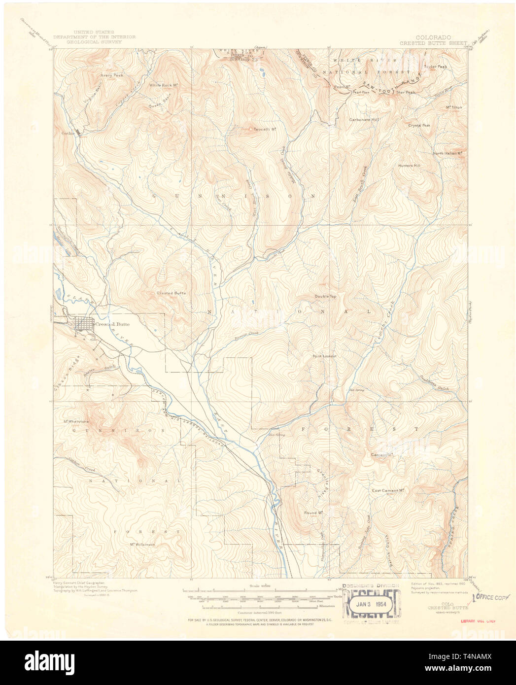 Map of crested butte hi-res stock photography and images - Alamy