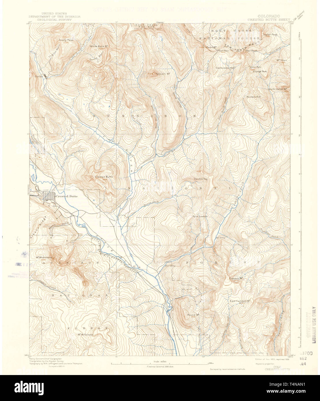 Map of crested butte hi-res stock photography and images - Alamy