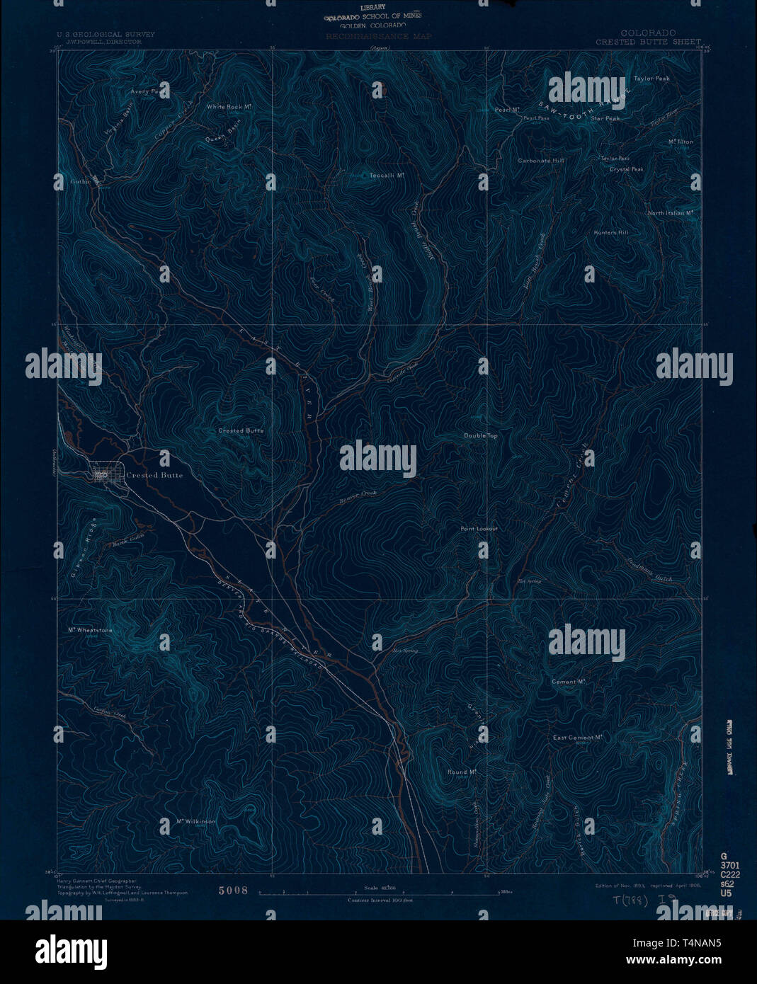 Map of crested butte hi-res stock photography and images - Alamy