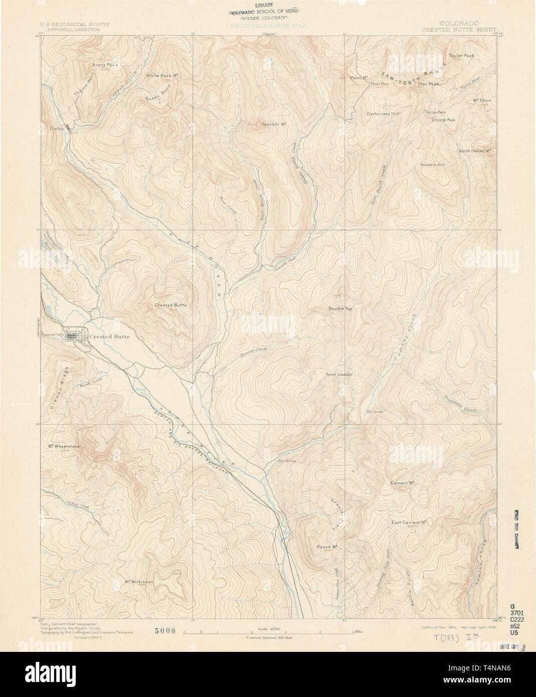 Map of crested butte hi-res stock photography and images - Alamy