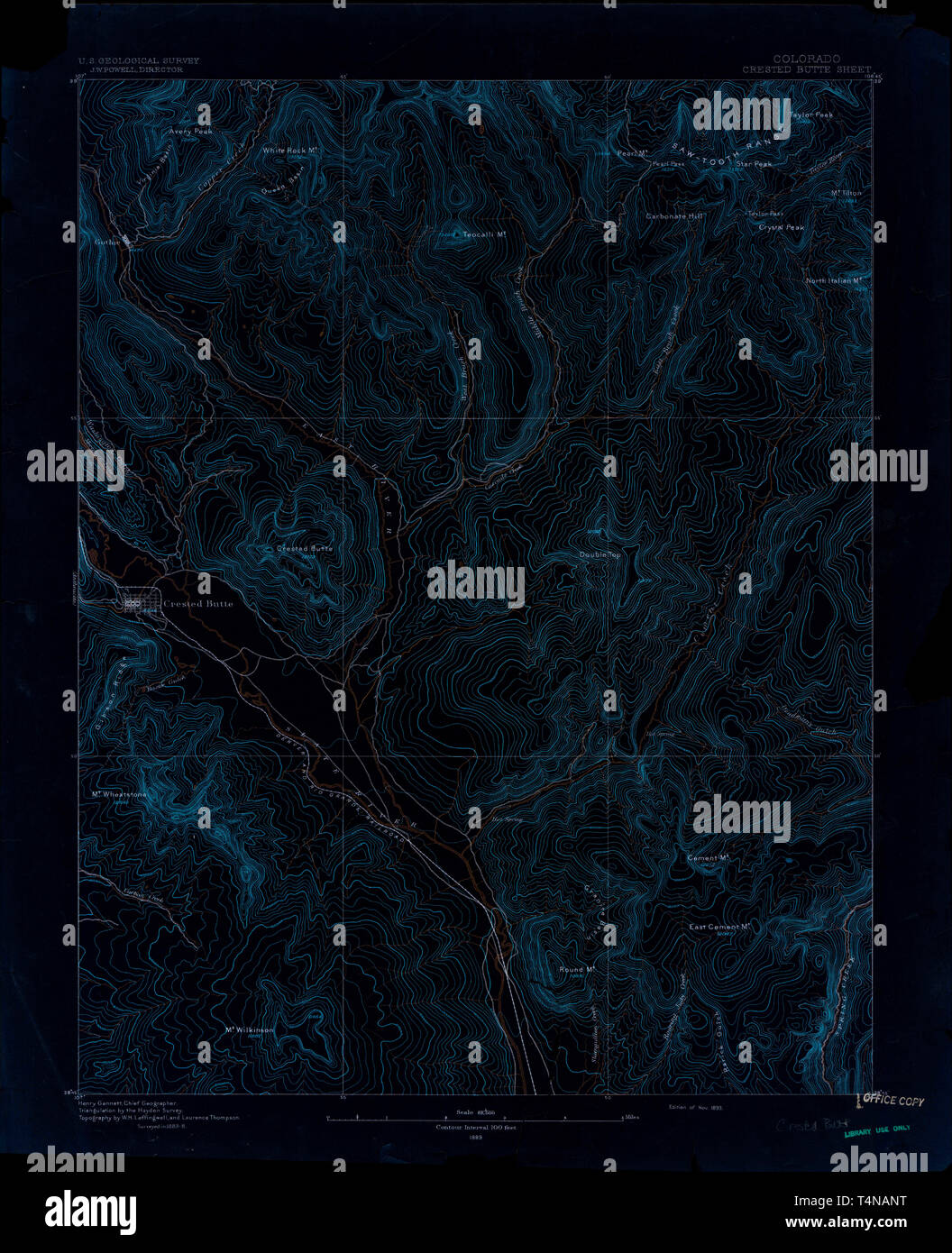 Map of crested butte hi-res stock photography and images - Alamy