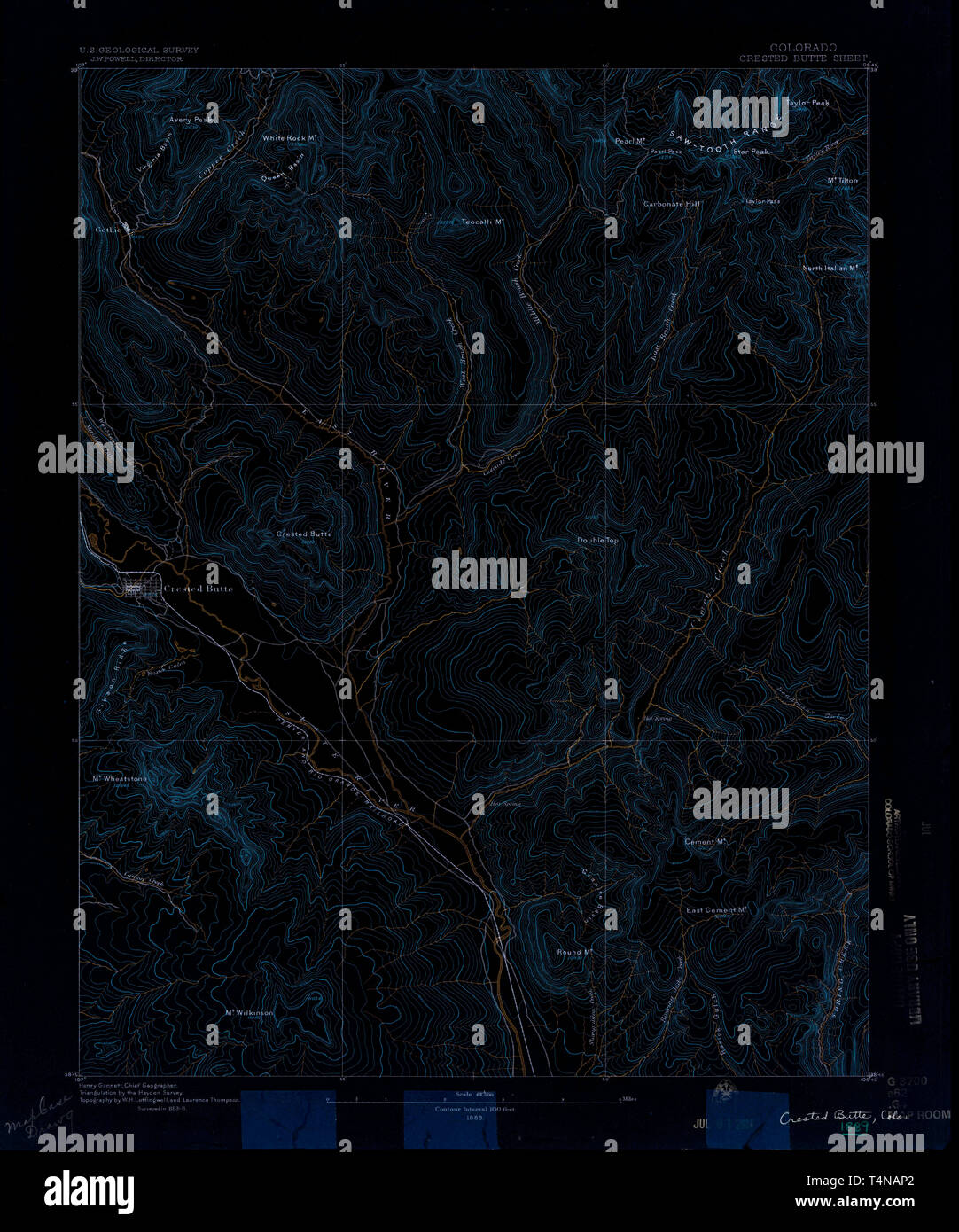 Map of crested butte hi-res stock photography and images - Alamy