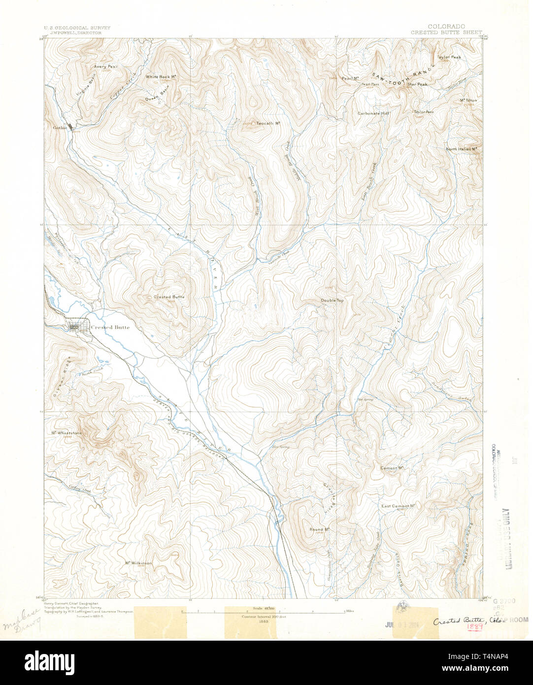 Map of crested butte hi-res stock photography and images - Alamy