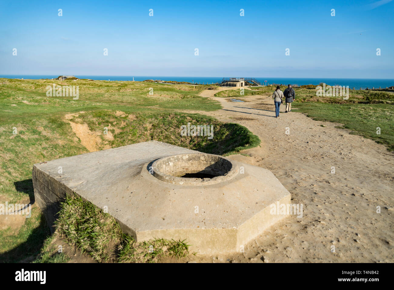 German fortification at Point du Hoc in Normandy, France Stock Photo ...