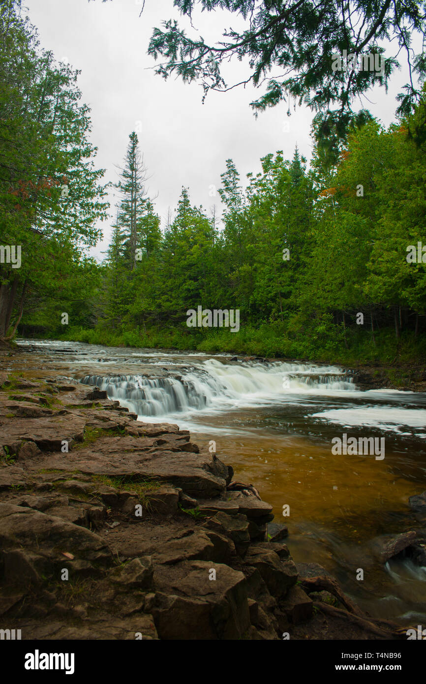 Ocqueoc Falls, Michigan Stock Photo - Alamy