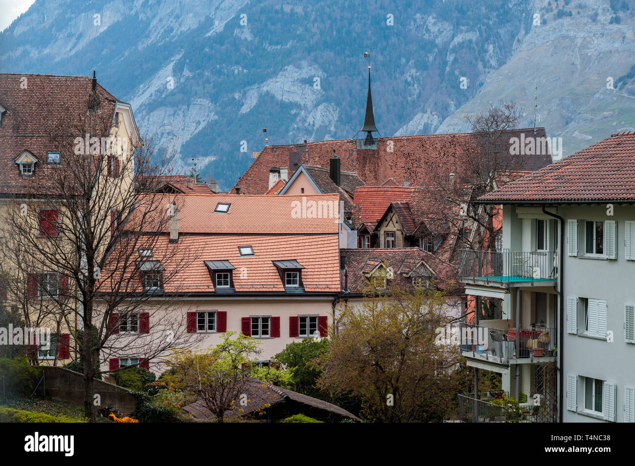 Chur Altstadt (old town) roof tops Stock Photo - Alamy