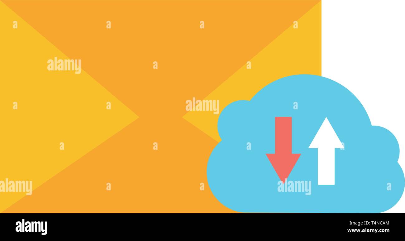 cloud computing data email Stock Vector Image & Art - Alamy