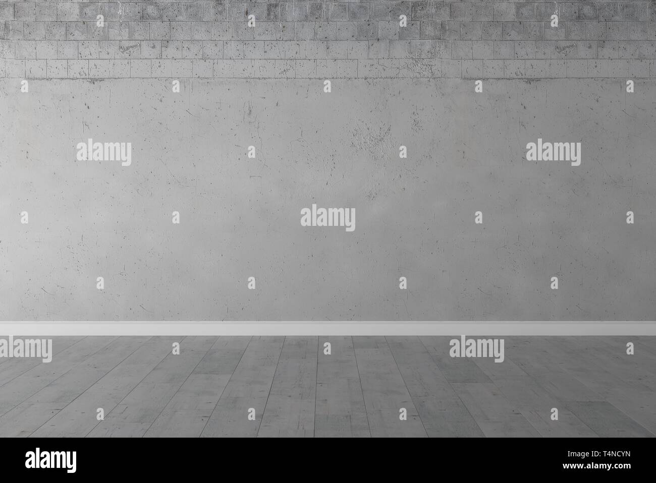 Rough aged wall in the interior. 3d rendering Stock Photo - Alamy